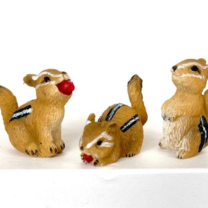 Miniature Chipmunk Fairy Garden Animal Figurine Dollhouse Micro ...