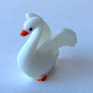 Miniature Swan Figurine Fairy Garden Dollhouse Micro Landscape - Etsy