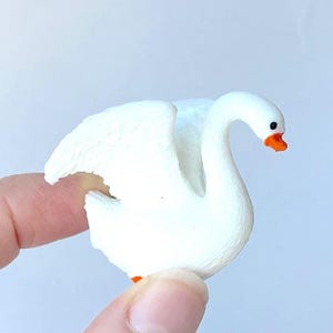 Miniature Swan Figurine Fairy Garden Dollhouse Micro Landscape - Etsy