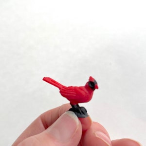 Miniature Red Bird Mini Cardinal Dollhouse Craft Supply - Etsy