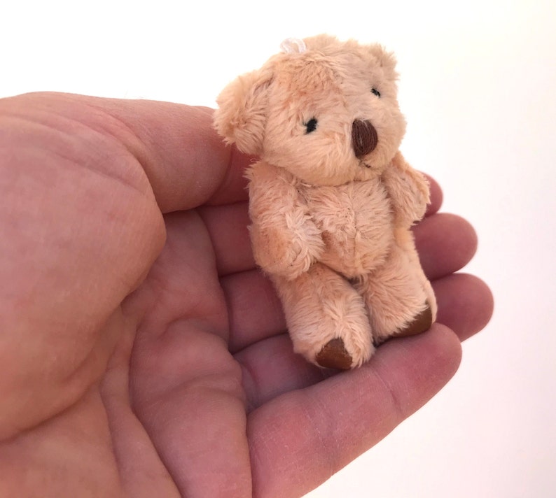 Miniature Bears With Brown Feet Jointed Bear Doll Toy Pretend - Etsy