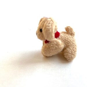 Miniature Stuffed Puppy Mini Plush Dog Doll Accessory Dollhouse Pet ...