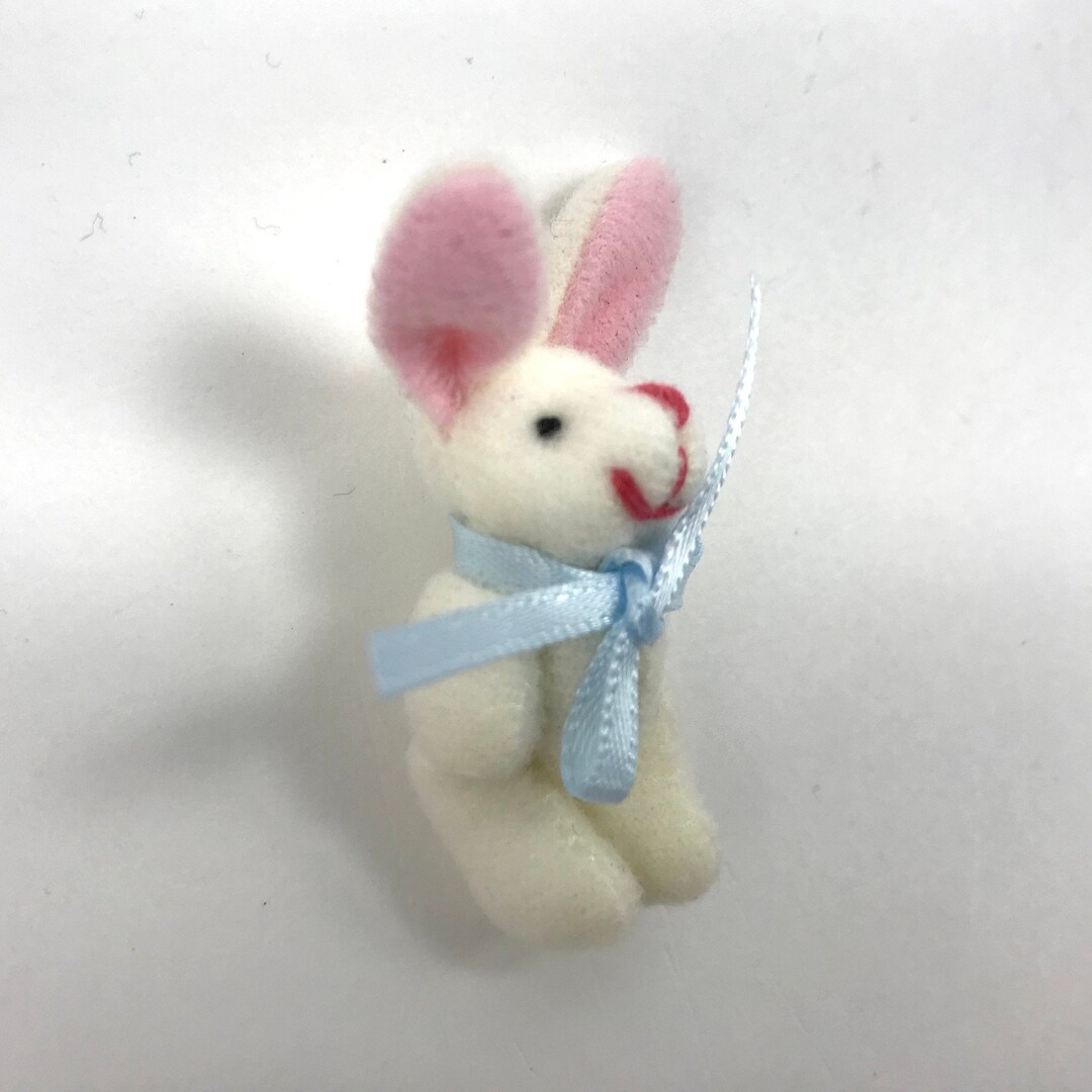 Mini Stuffed Bunny Rabbit Dollhouse Easter Basket Craft Supply ...