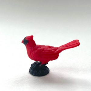Miniature Red Bird Mini Cardinal Dollhouse Craft Supply - Etsy
