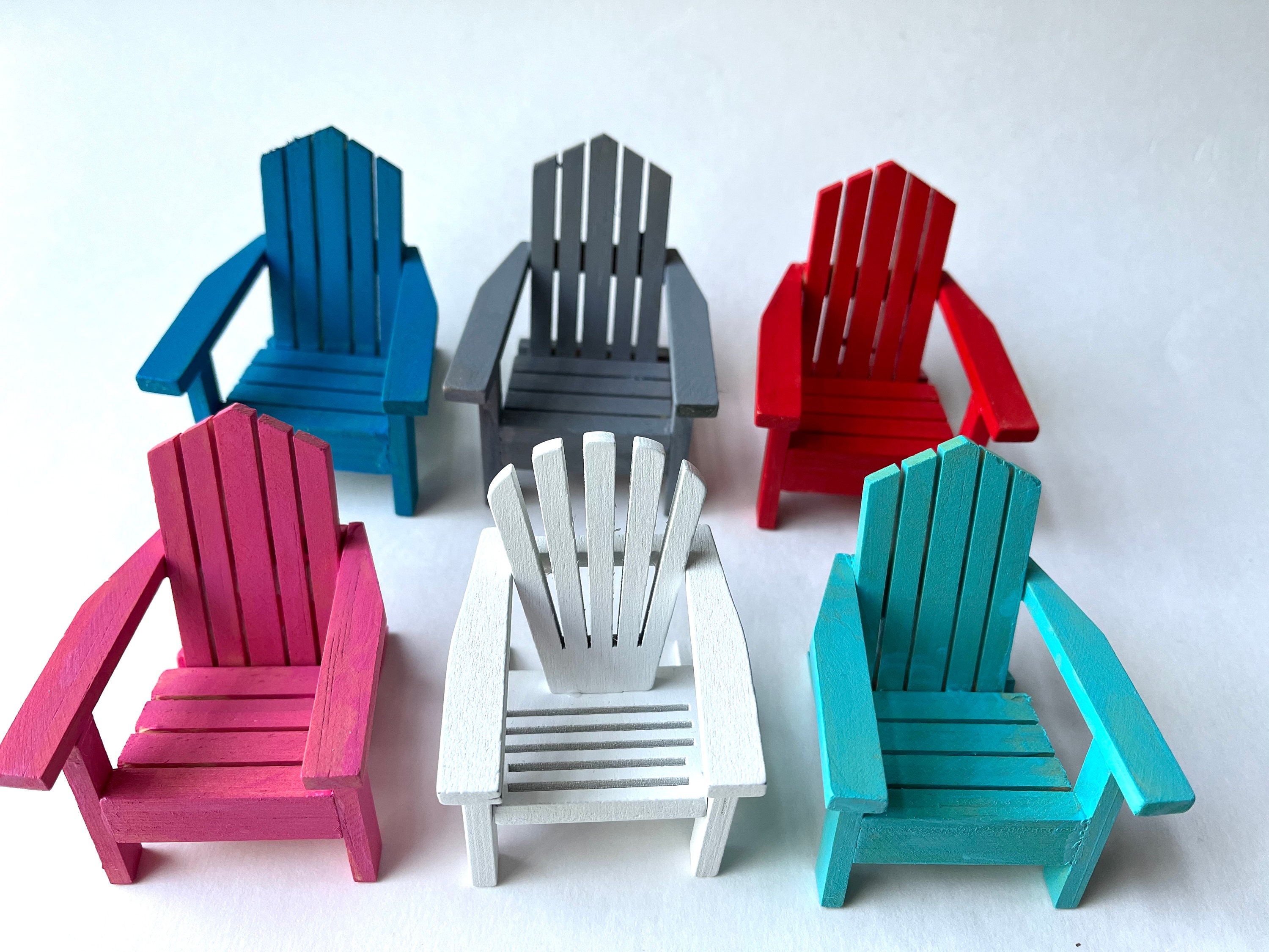 Miniature Adirondack Chair Beach Chair Deck Chair Dollhouse Fairy ...
