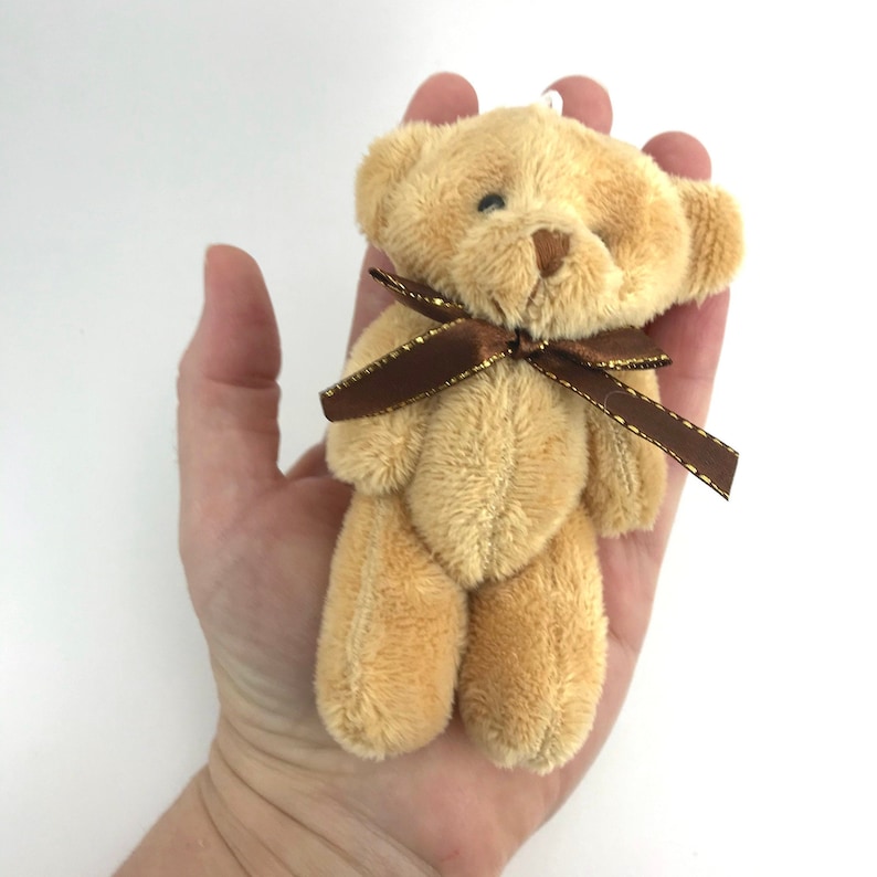 Small Brown Stuffed Teddy Bear Doll Accessory Craft Supply - Etsy