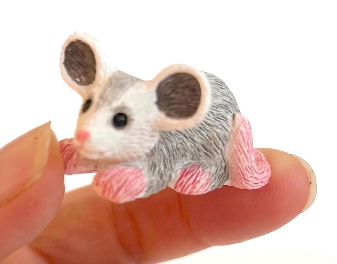 Fairy Garden Animal Oppossum Possum Figurine Dollhouse Accessory ...