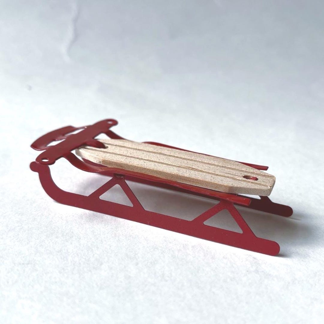 Miniature Snow Sled Christmas Decoration - Etsy
