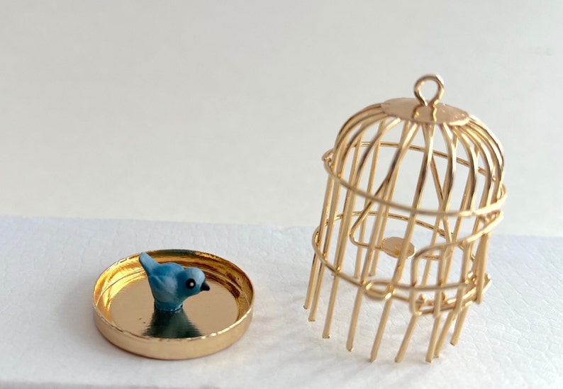 Miniature Birdcage Bluebird Bird Cage Mini Birds Tiny Blue - Etsy