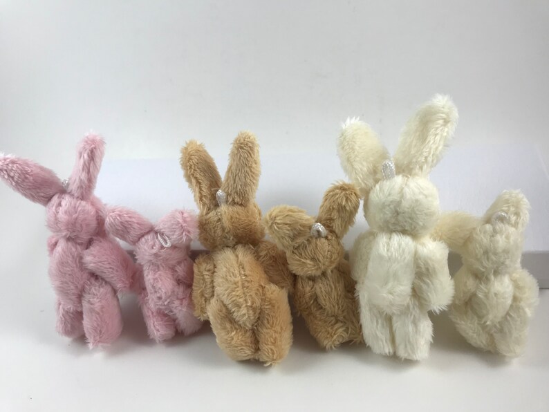 Six Mini Bunny Rabbits Tiny Bunny Rabbits Mini Stuffed Animal Tiny ...