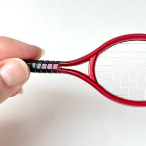 Miniature Tennis Racket Tennis Ball Dollhouse Doll Fairy Garden Diorama ...