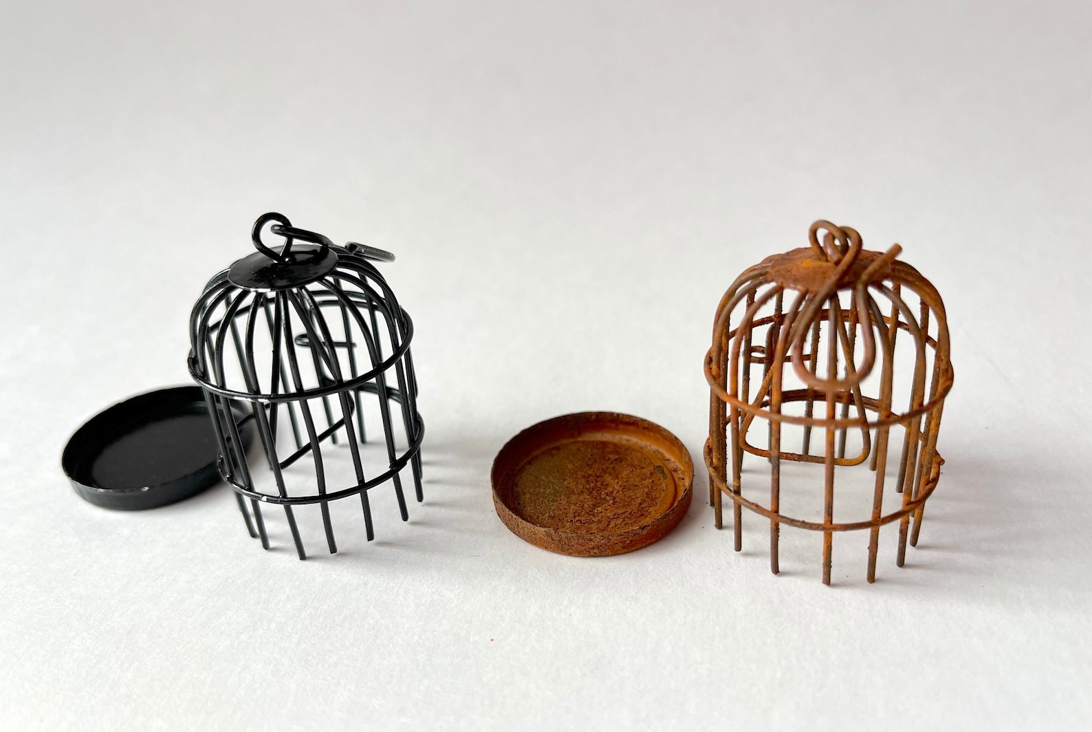 Miniature Birdcage Bluebird Bird Cage Mini Birds Tiny Blue Birds Fairy ...
