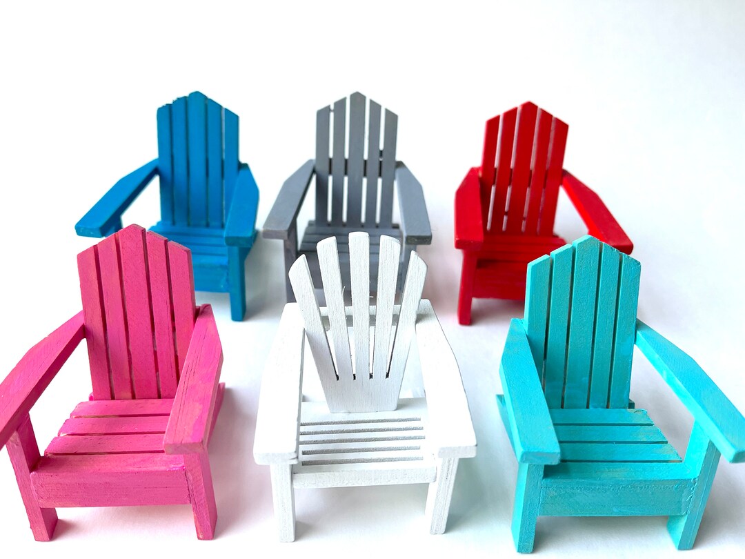Miniature Adirondack Chair Beach Chair Deck Chair Dollhouse Fairy ...