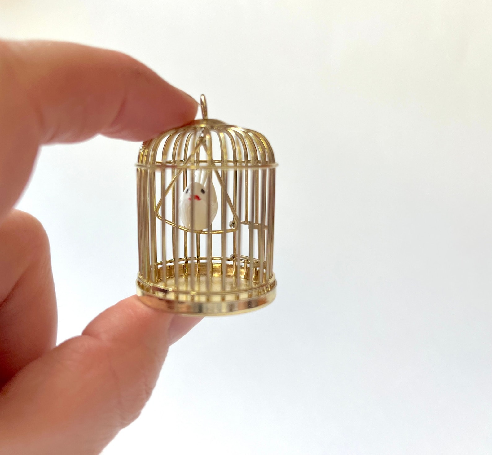 Miniature Birdcage Bluebird Bird Cage Mini Birds Tiny Blue Birds Fairy ...