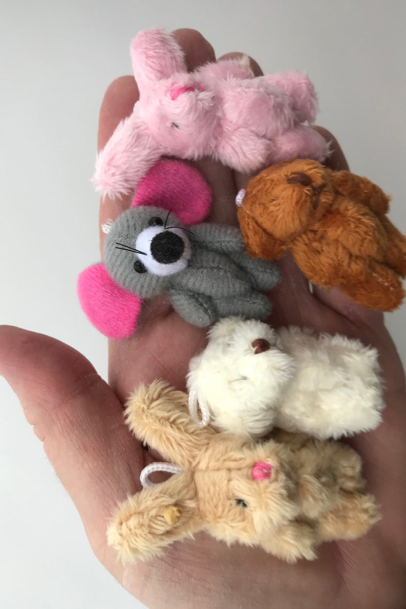 Miniature Plush Animals Craft Supply Dollhouse (set of 5) (6yrs or ...