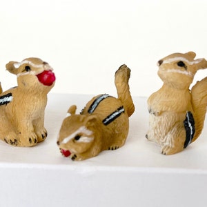 Miniature Chipmunk Fairy Garden Animal Figurine Dollhouse Micro ...