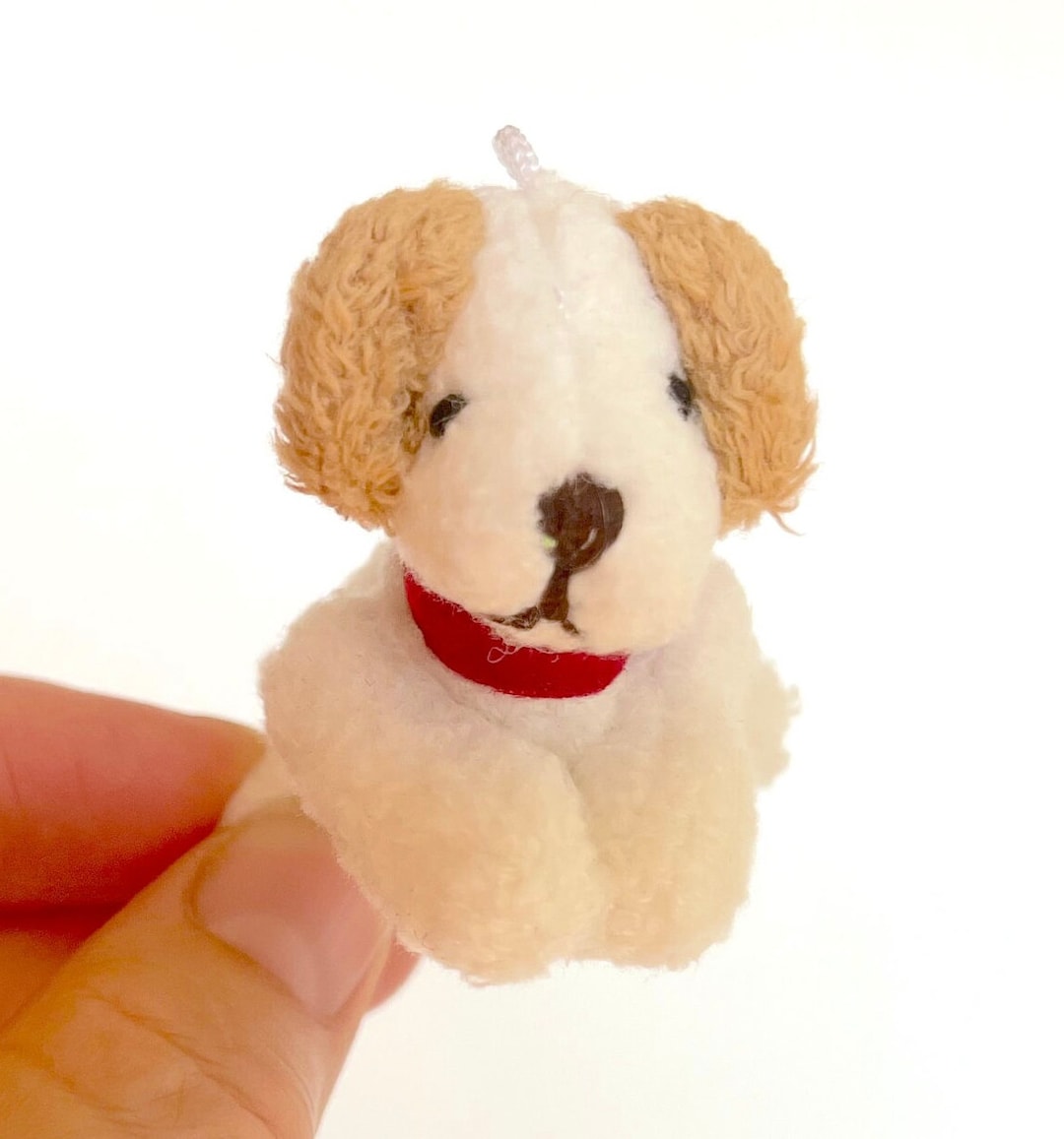 Miniature Stuffed Puppy Mini Plush Dog Doll Accessory Dollhouse Pet ...