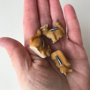 Miniature Chipmunk Fairy Garden Animal Figurine Dollhouse Micro ...