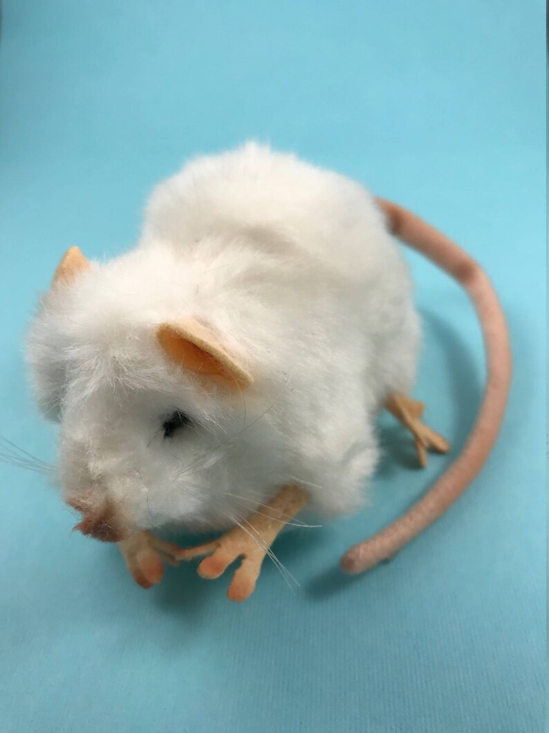 Realistic Fake Plush Mouse Rat White Furry Rat Gift - Etsy