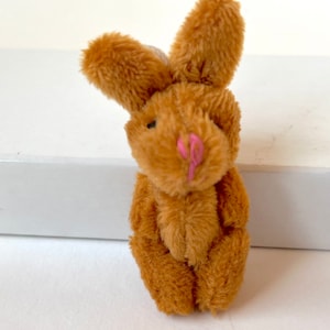 Tiny Brown Stuffed Bunny Rabbit Tiny Brown Plush Bunny Toy Bunny Rabbit ...