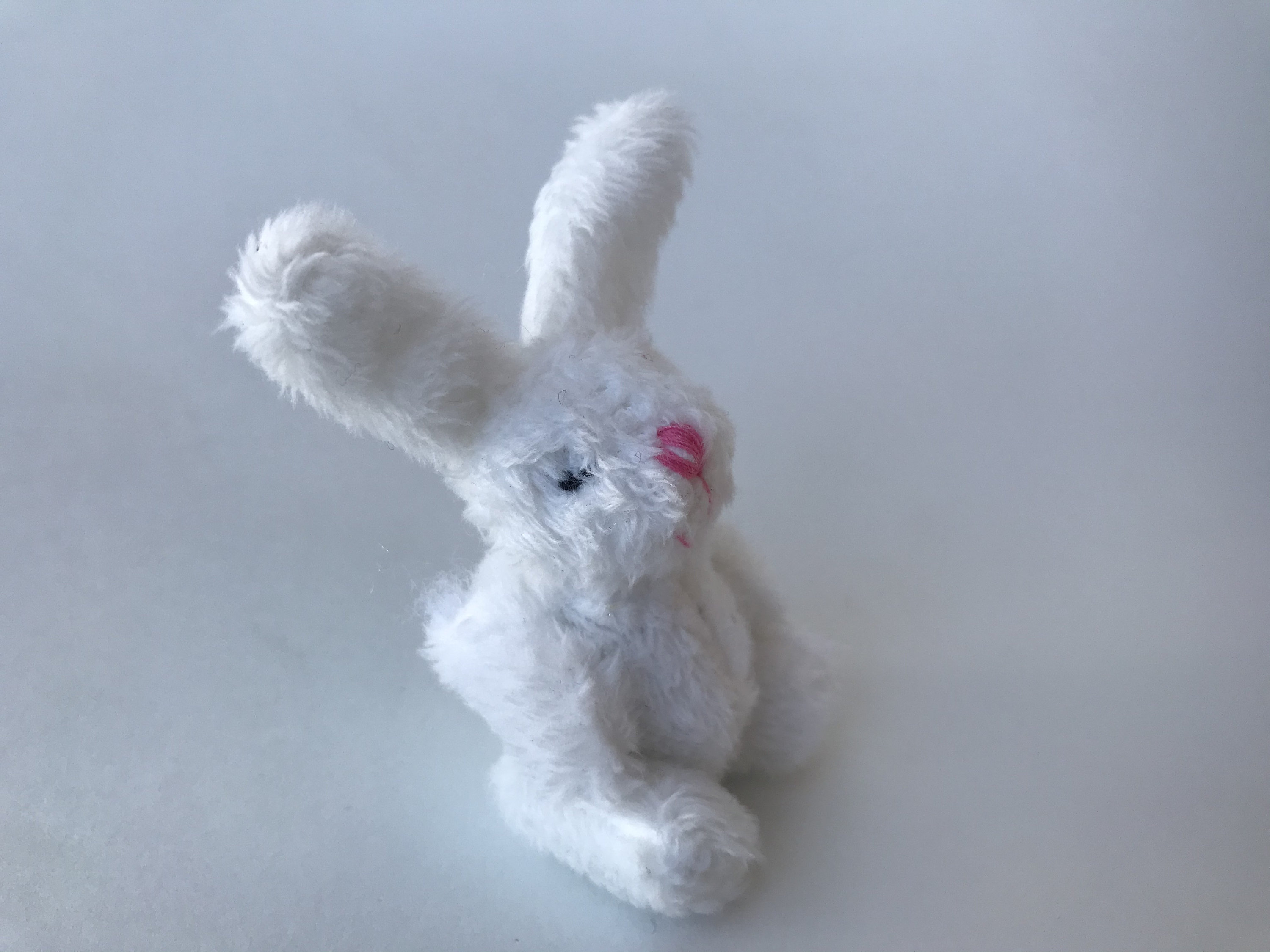 Miniature White Plush Bunny Rabbit Stuffed Animal Craft Supply | Etsy