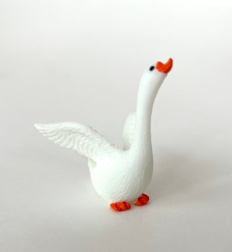 Miniature Swan Figurine Fairy Garden Dollhouse Micro Landscape - Etsy