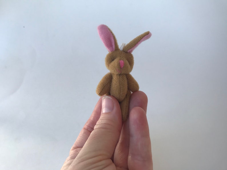 Mini Plush Bunny Rabbit Stuffed Animal Dollhouse Doll Pet | Etsy