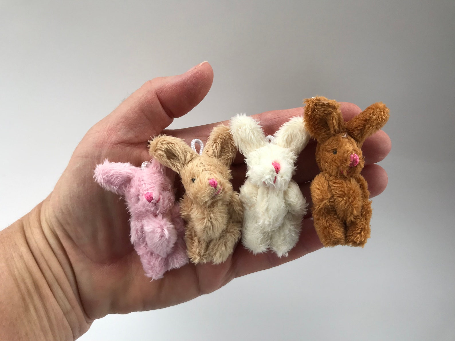 Tiny Bunny Rabbit Dollhouse Toy Miniature Stuffed Animal 6yrs - Etsy