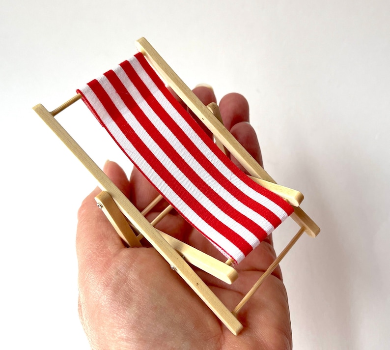 Miniature Beach Chair Pool Chair Lounge Chair Dollhouse Fairy Garden - Etsy