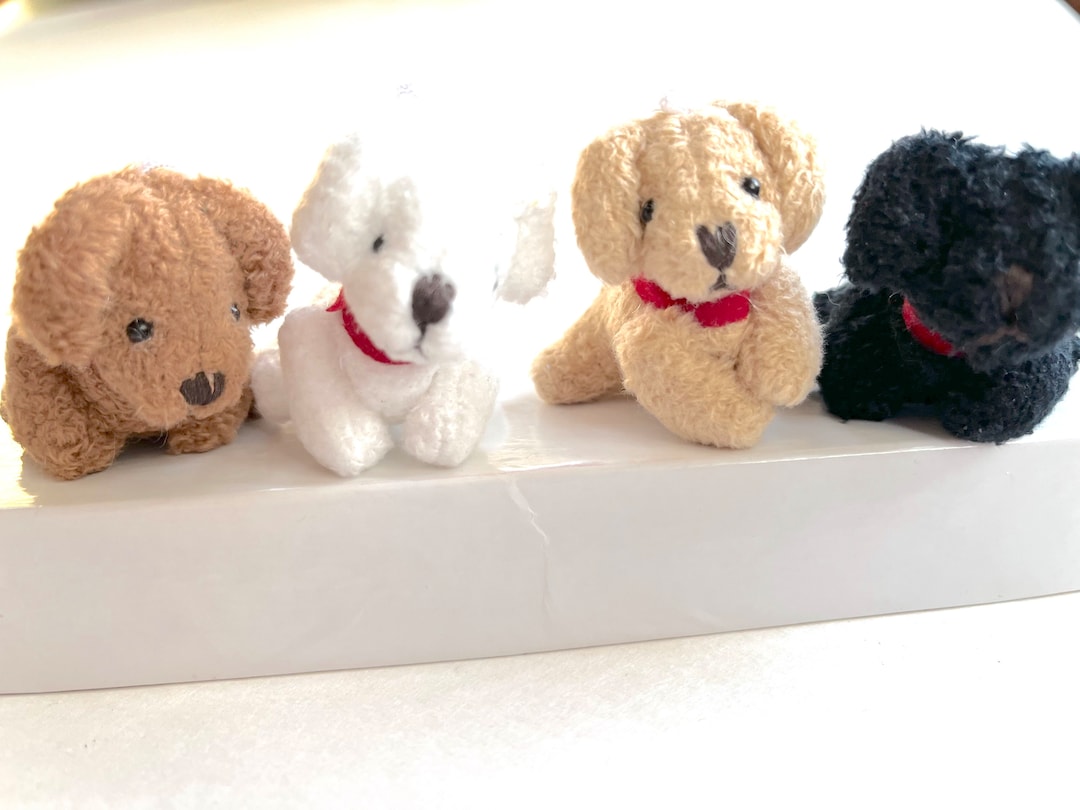 Miniature Stuffed Puppy Mini Plush Dog Doll Accessory - Etsy