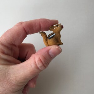 Miniature Chipmunk Fairy Garden Animal Figurine Dollhouse Micro ...