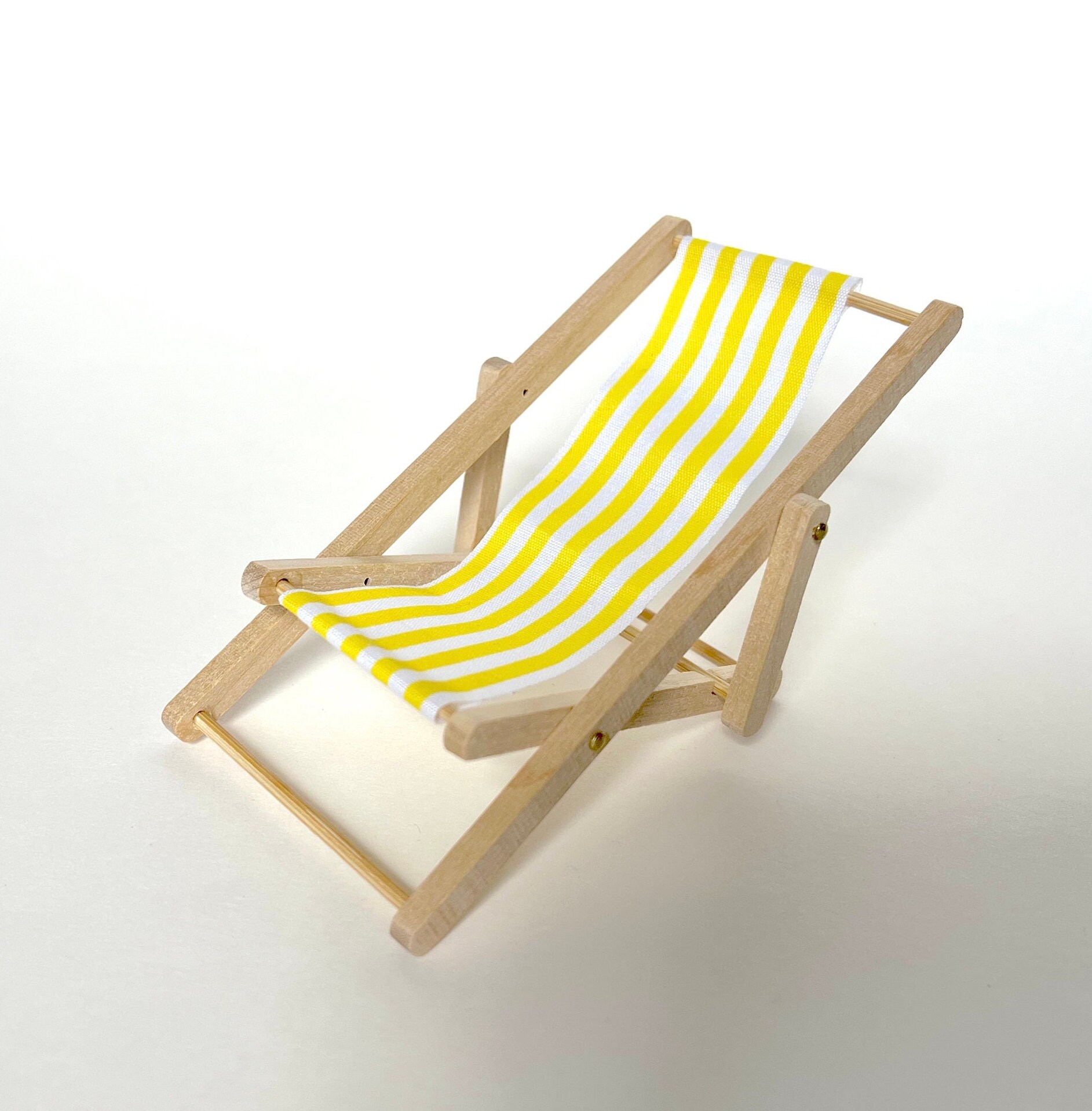 Miniature Beach Chair Pool Chair Lounge Chair Dollhouse Fairy Garden - Etsy