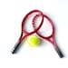 Miniature Tennis Racket Tennis Ball Dollhouse Doll Fairy Garden Diorama ...