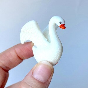 Miniature Swan Figurine Fairy Garden Dollhouse Micro Landscape - Etsy