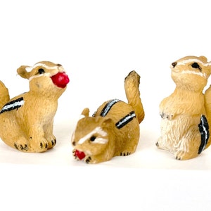 Miniature Chipmunk Fairy Garden Animal Figurine Dollhouse Micro ...
