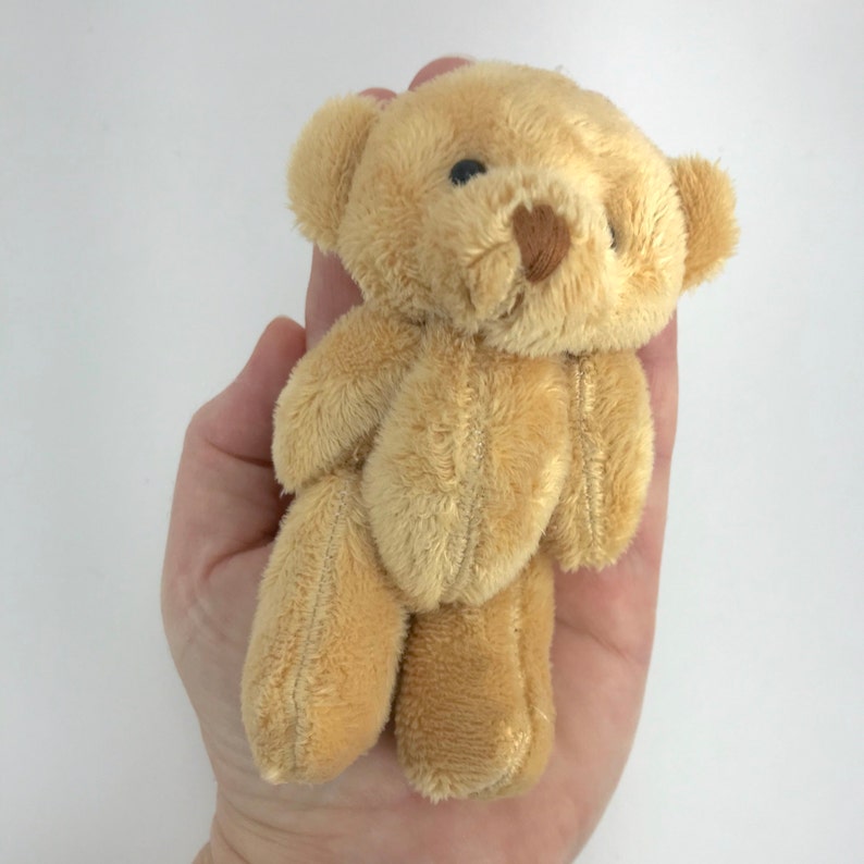 Small Brown Stuffed Teddy Bear Doll Accessory Craft Supply - Etsy