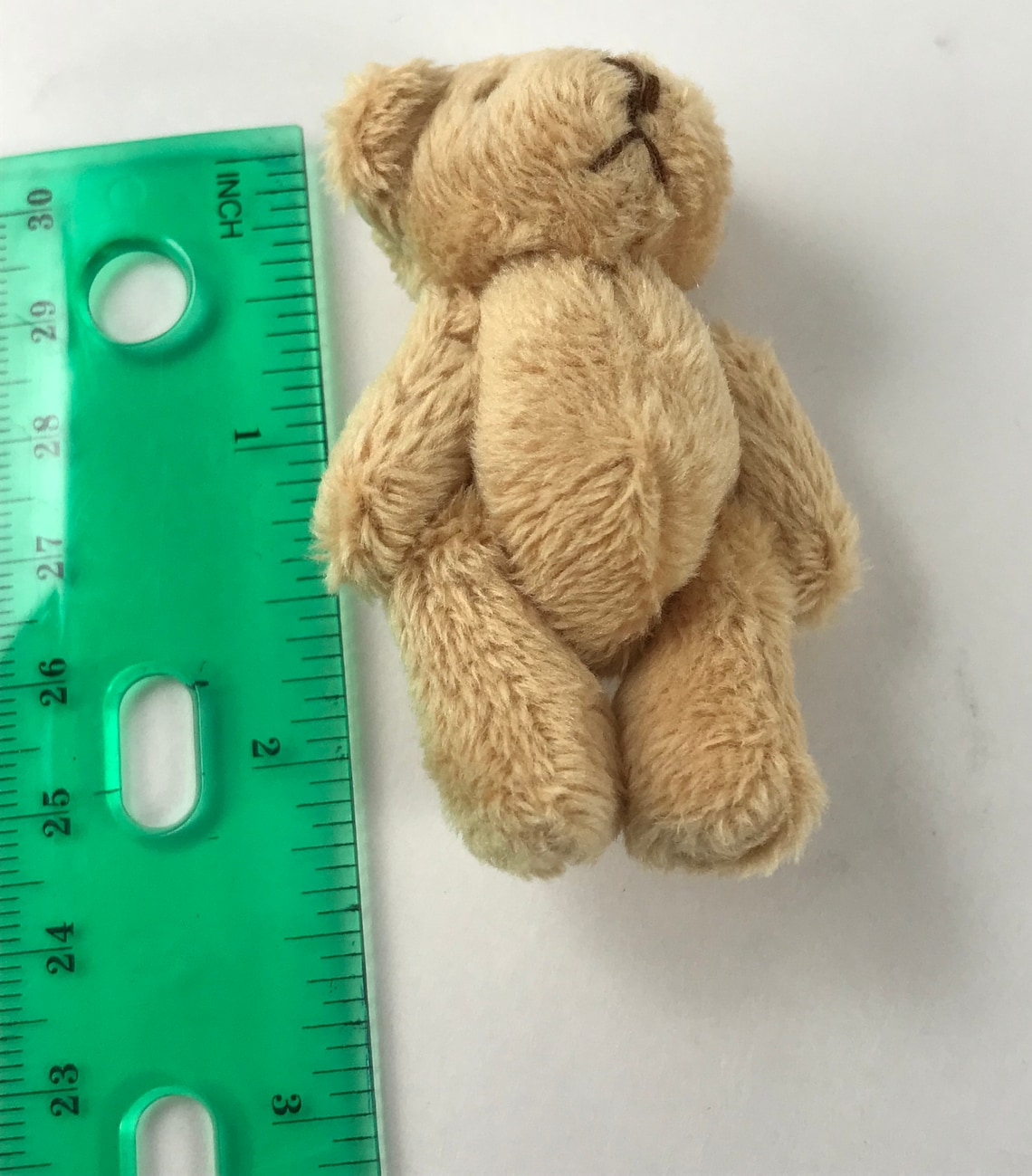 Mini Light Brown Plush Teddy Bear Dollhouse Accessory Toy - Etsy