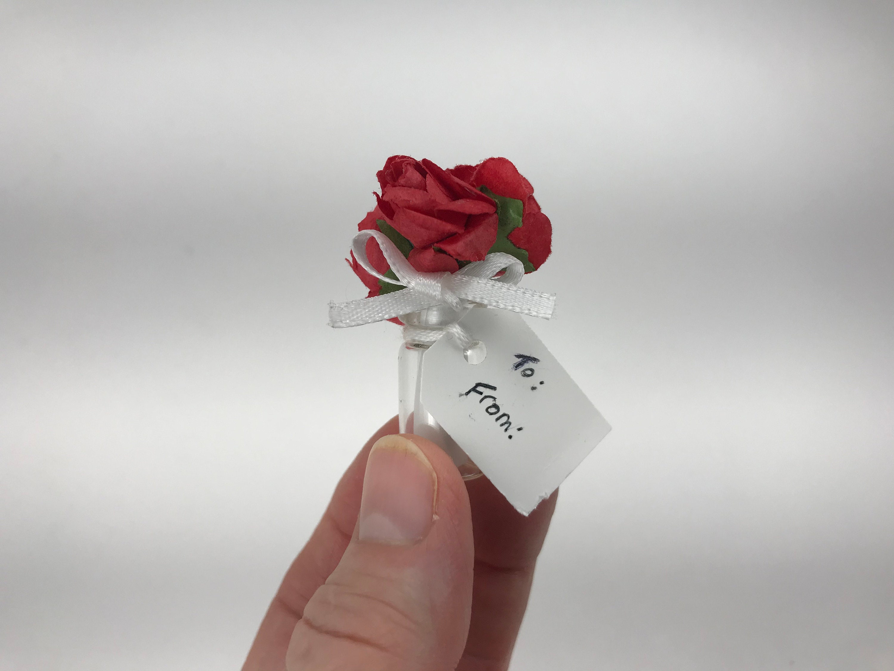 Miniature Rose Bouquet Mini Flower Arrangement Dollhouse Valentine's ...