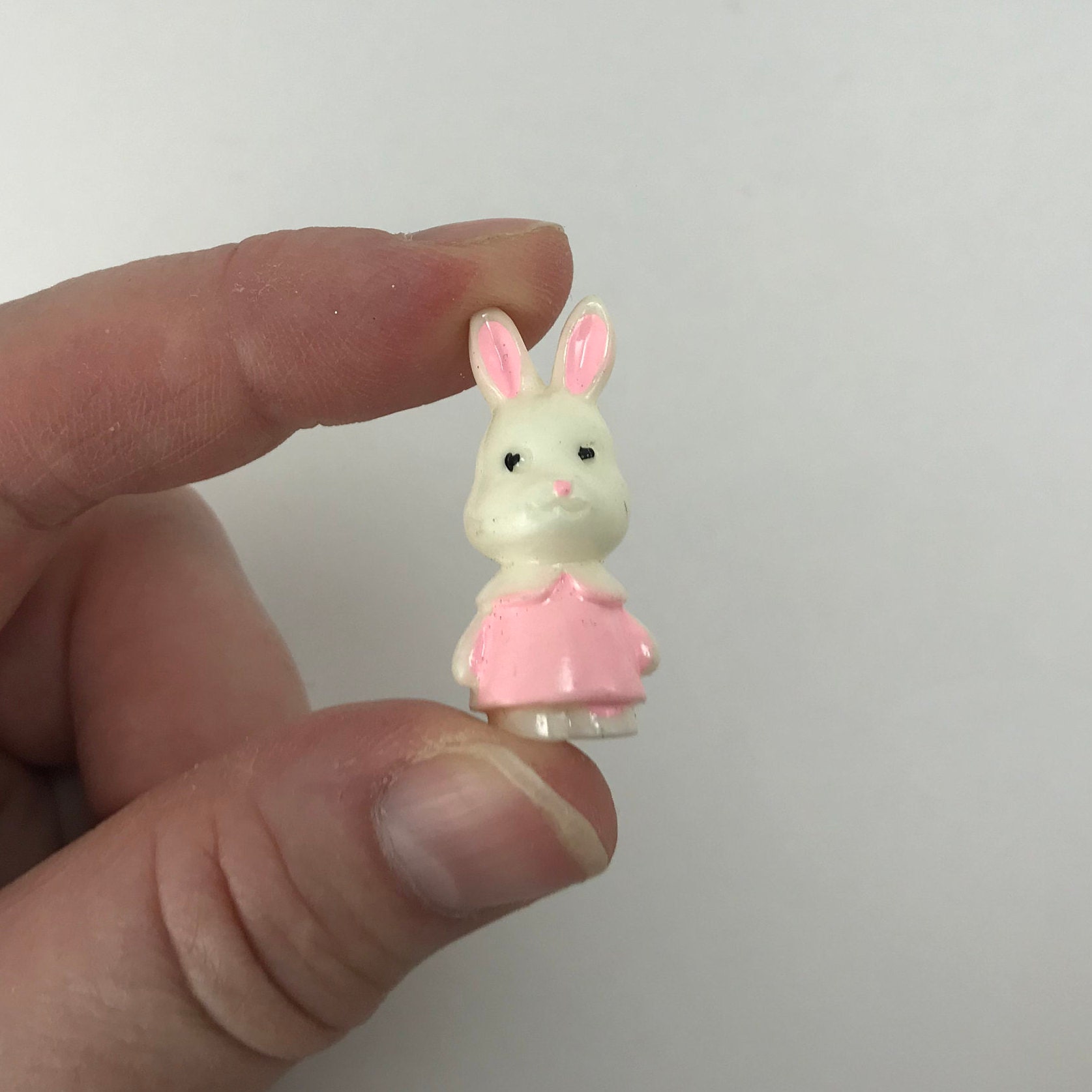Mini Bunny Rabbit Figurine Resin Craft Cabochon Fairy Garden | Etsy