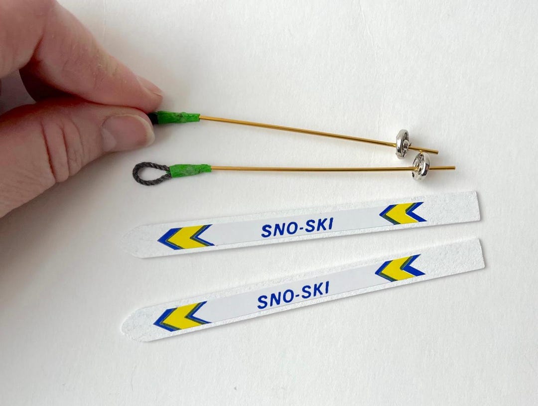 Miniature Ski Dollhouse Fairy Garden Skis - Etsy