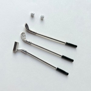 Miniature Golf Clubs and Golf Balls for Dollhouse or Gift - Etsy
