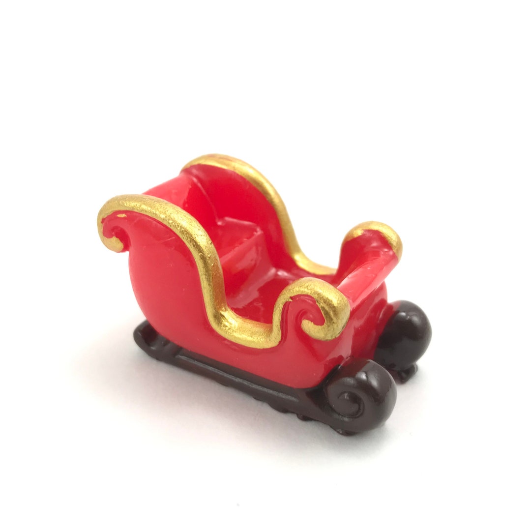 Miniature Sleigh Dollhouse Fairy Garden Christmas Decoration - Etsy