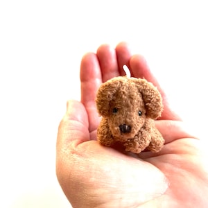 Miniature Stuffed Puppy Mini Plush Dog Doll Accessory Dollhouse Pet ...
