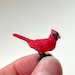 Miniature Red Bird Mini Cardinal Dollhouse Craft Supply - Etsy