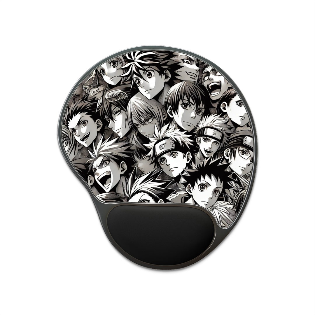 Manga Inspired Mouse Pad With Wrist Rest Custom Anime Design Soft and ...