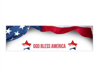 Born in the USA Bumper Sticker USA Flag Car Decal Patriotic Red White ...