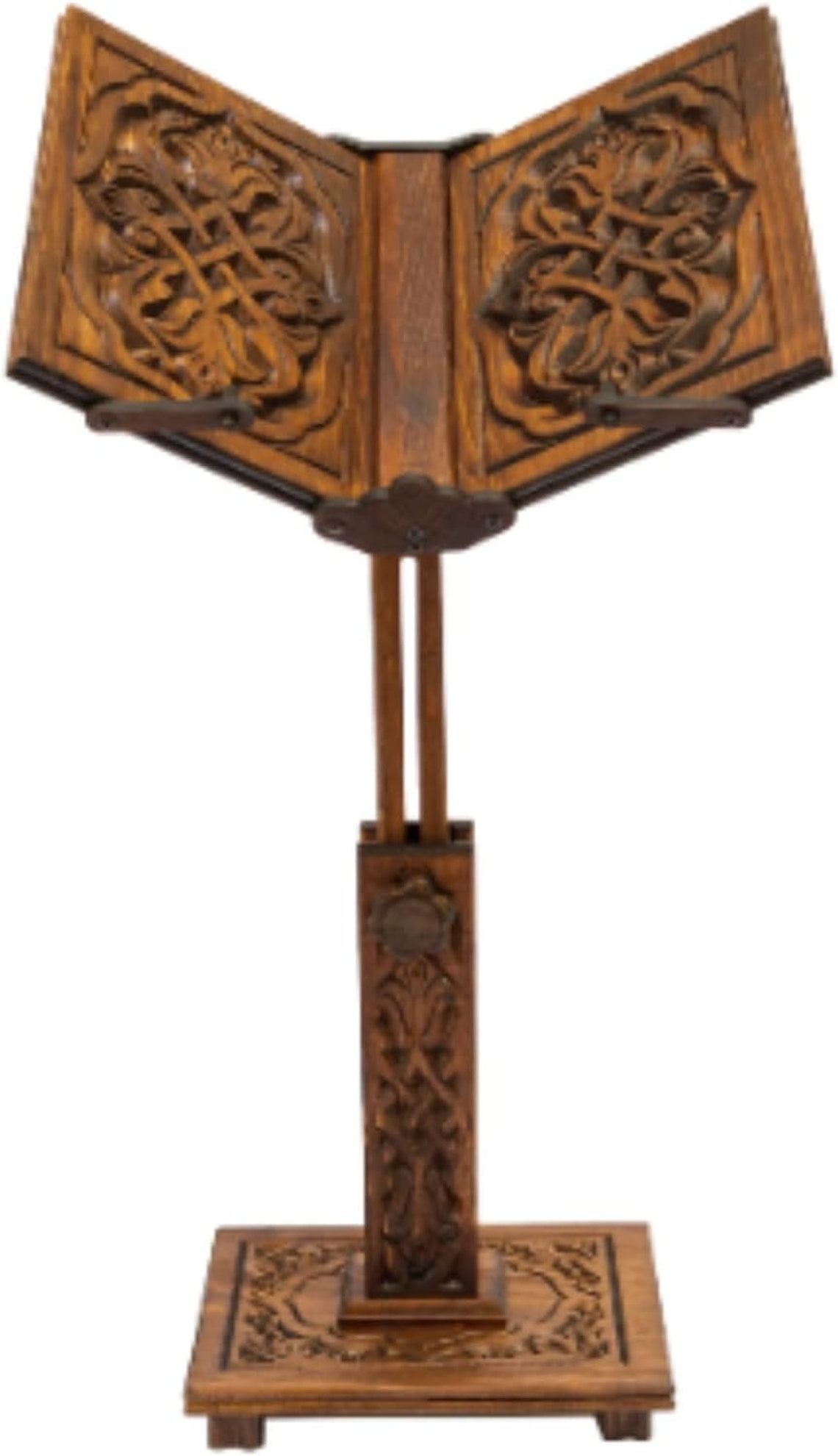 Adjustable Carved Wooden Book Stand | Quran, Bible, Torah Holder ...
