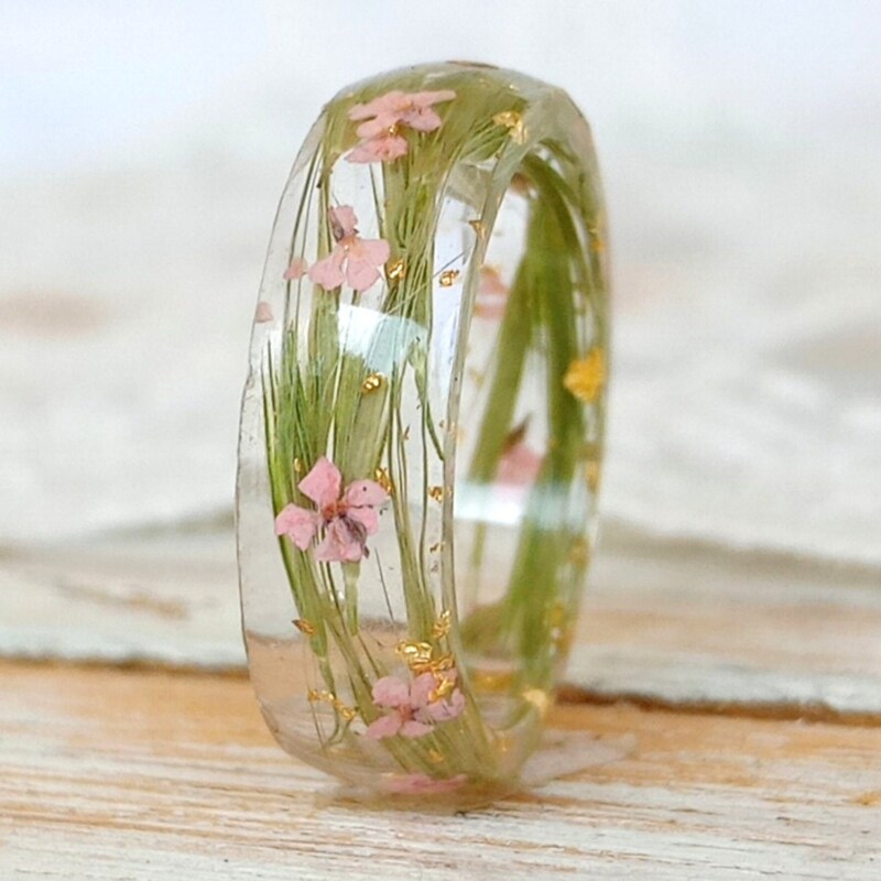 Nature Resin Ring - Etsy