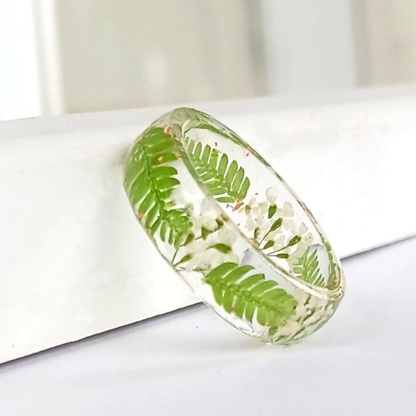 Fern Resin Ring - Etsy