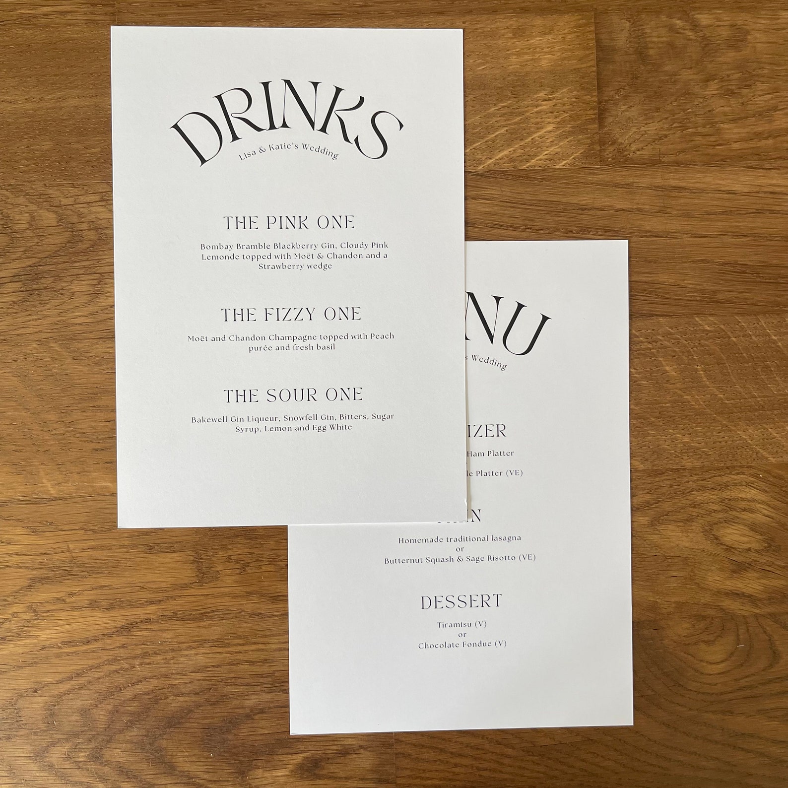 Elegant Drinks Menu in White for Weddings, Parties, Birthdays - Etsy
